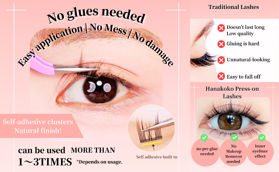 Sunflower Glueless Press-on Eyelashes – hanakoko
