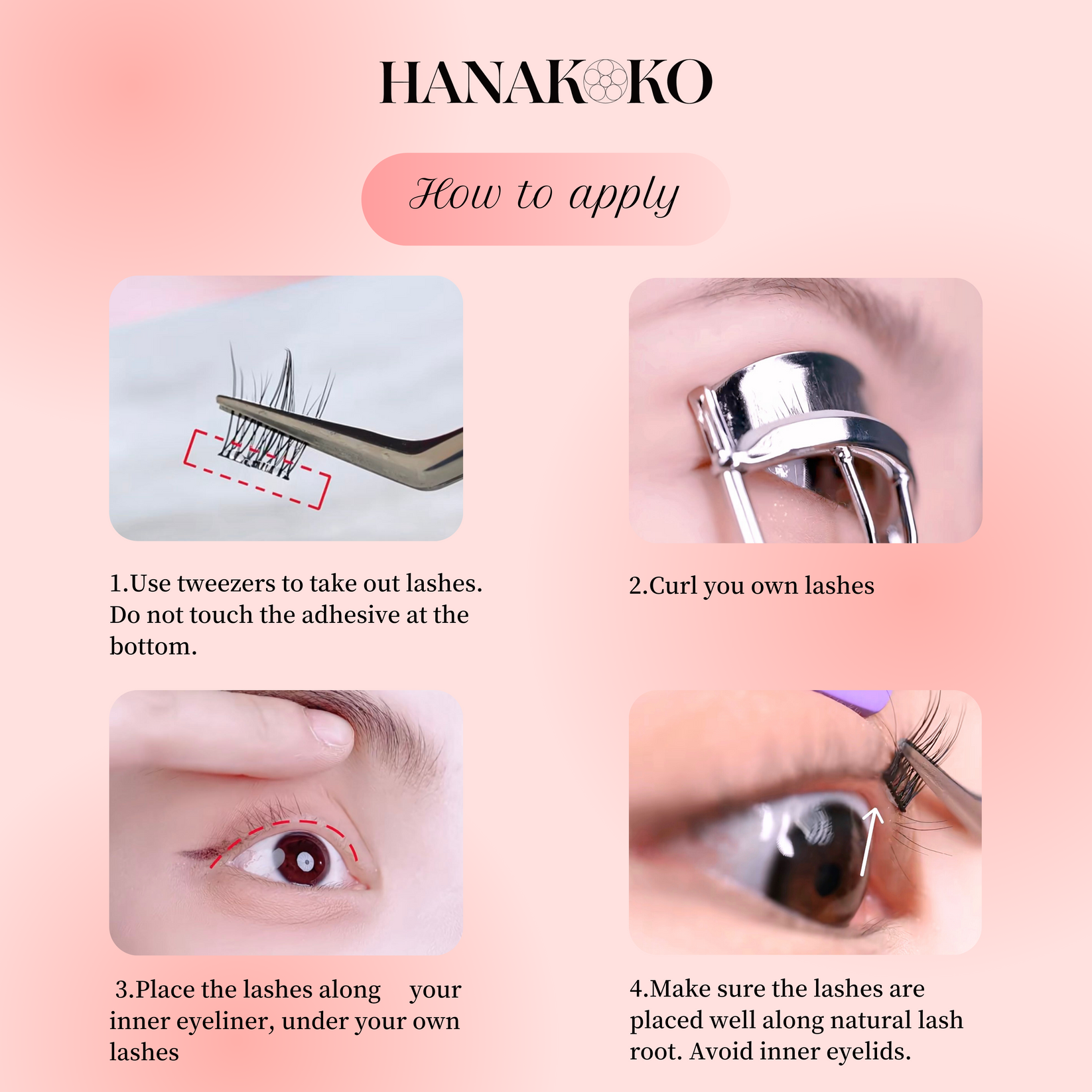Fish Tails Glueless Press-on Eyelashes – hanakoko